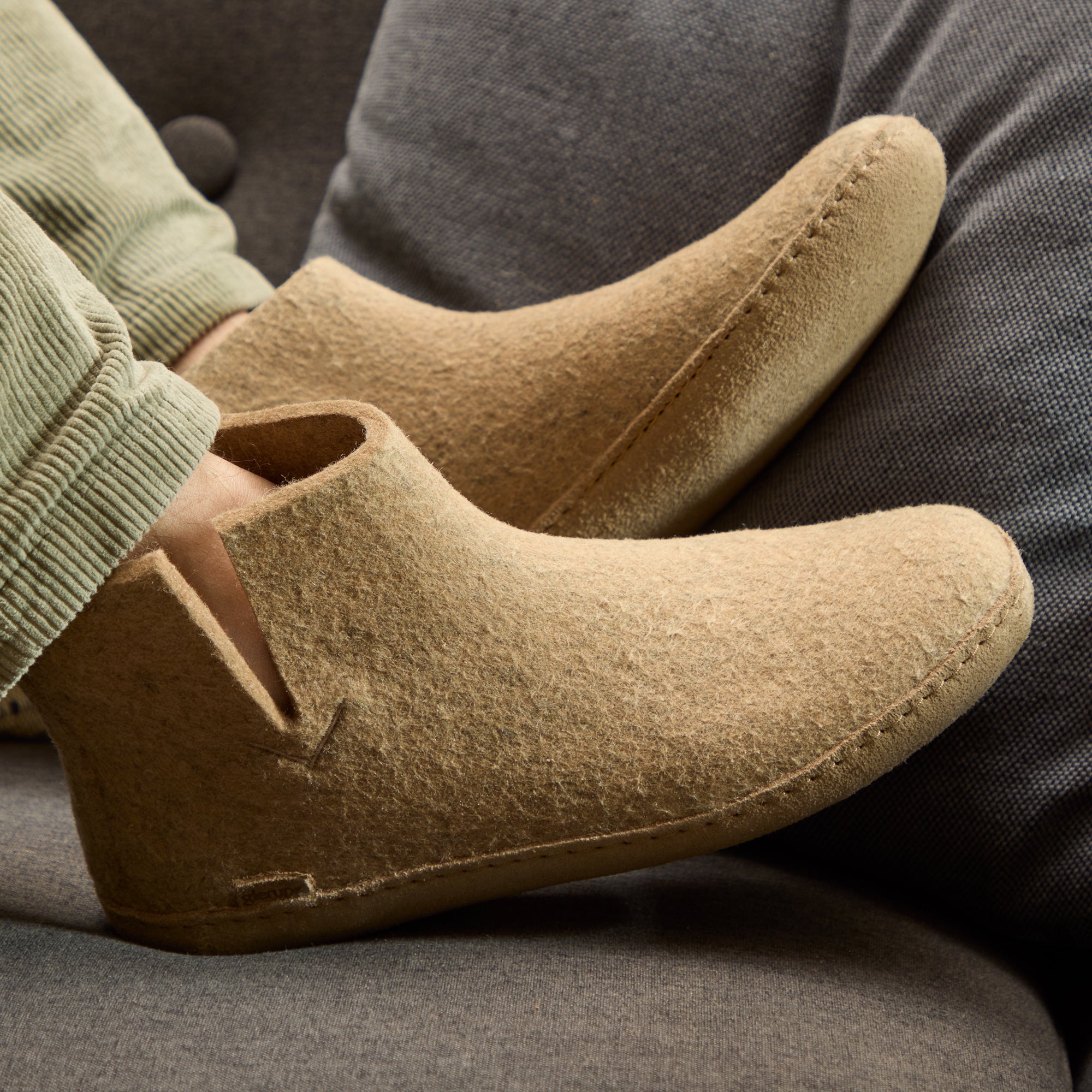 Boot with leather sole - Sand – glerups.co.uk