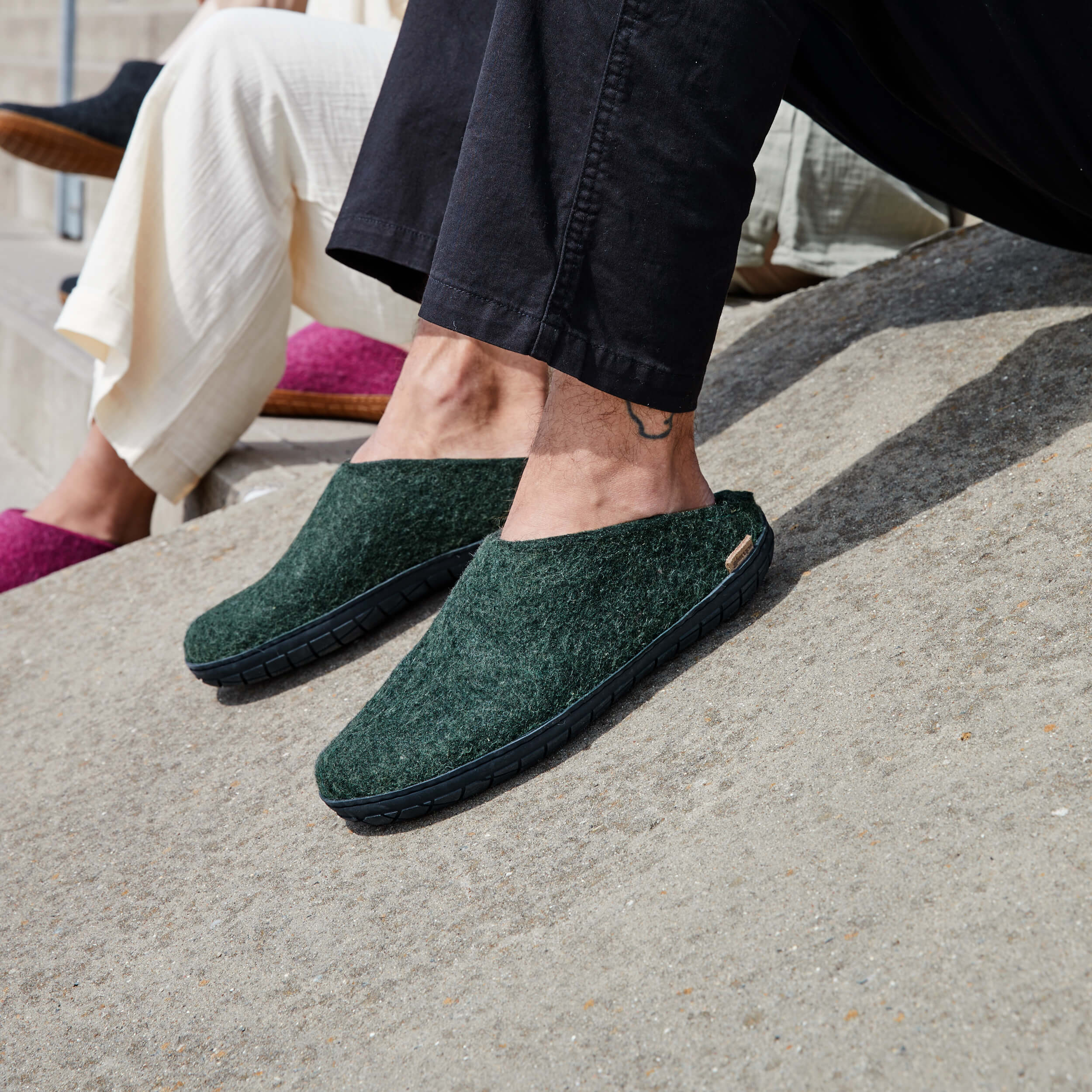 Slip On With Natural Rubber Sole Black Forest Uk